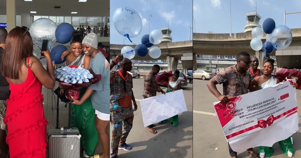 Fans of influencer Papaya Ex gifts her N10 million as she returns back ...