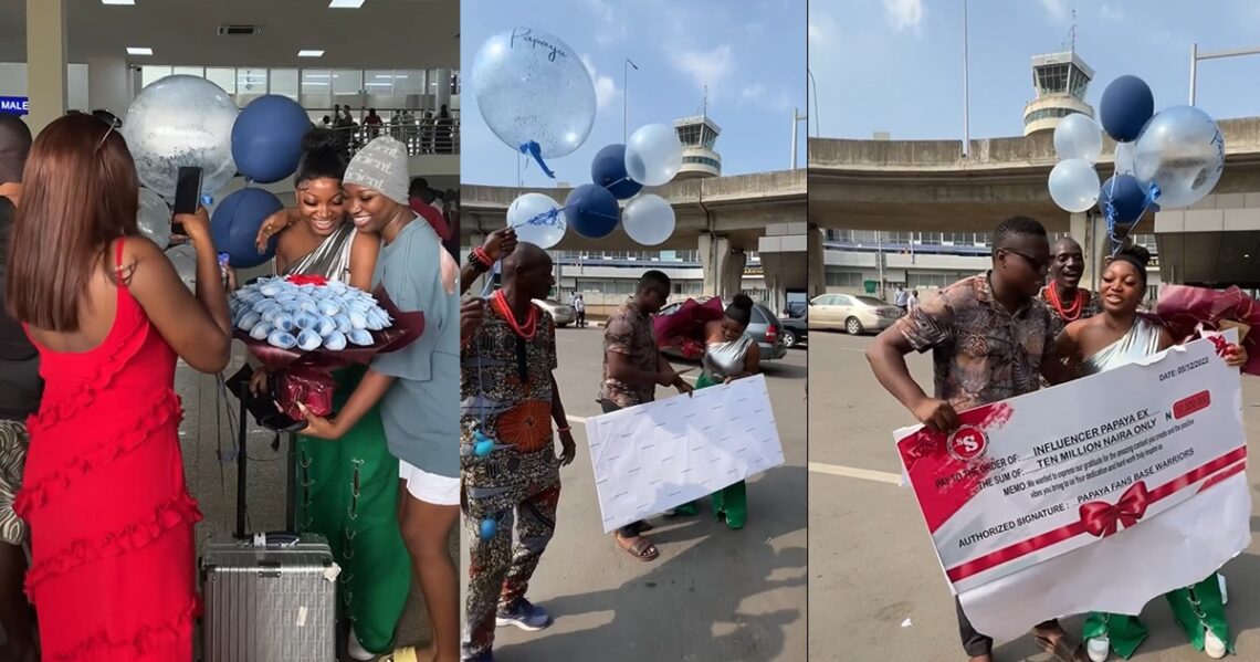Fans of influencer Papaya Ex gifts her N10 million as she returns back ...