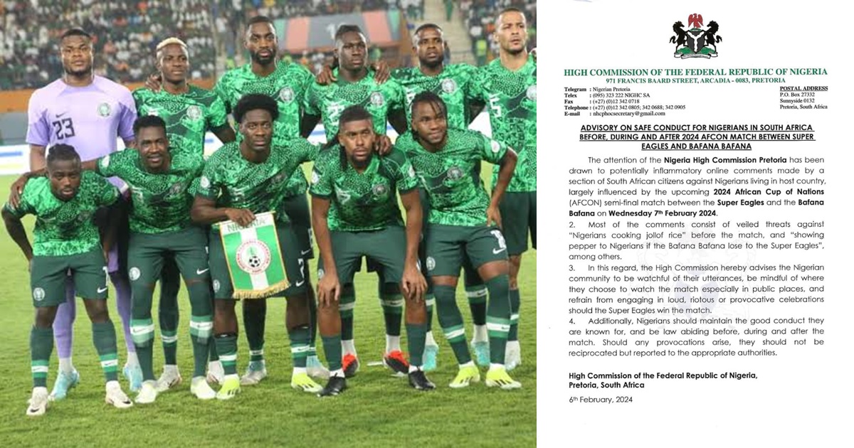 "Be mindful of where you watch the match" - Nigerian High Commission ...