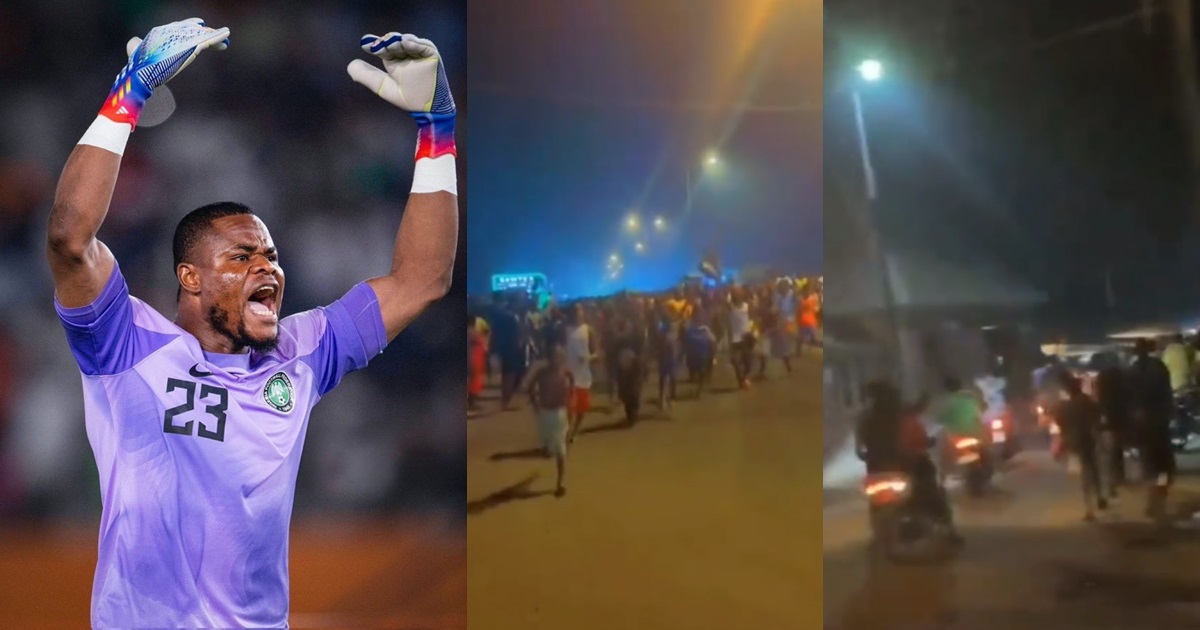 Moment Nigerians trooped to Stanley Nwabili's father's house in Rivers ...