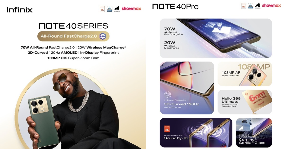 Experience more with the new Infinix Note 40 Pro all-round fast charge ...