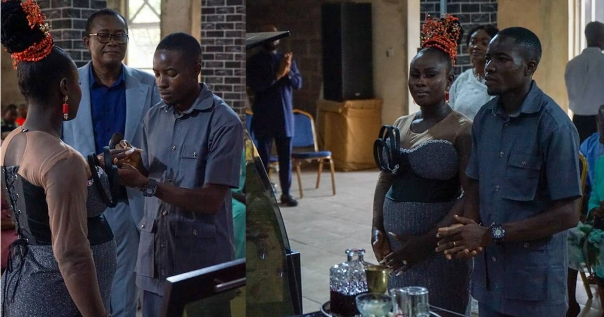 Nigerian couple spend only N50k on their church wedding in Delta state ...