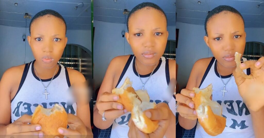 "If you eat it fast fast you won’t taste it" – Netizens React As Lady ...
