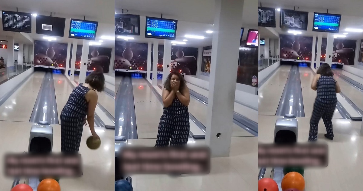"She invented a new sport" - Reaction as woman breaks TV with bowling ...