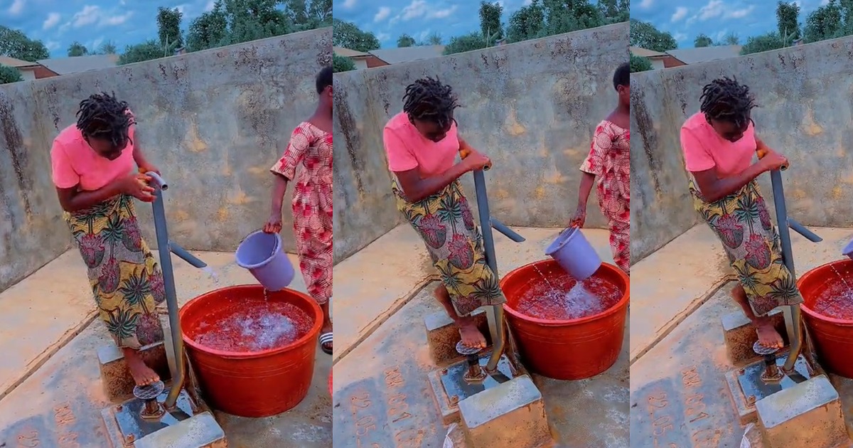 "You do exercise, still fetch water" - Video of young girl fetching in ...