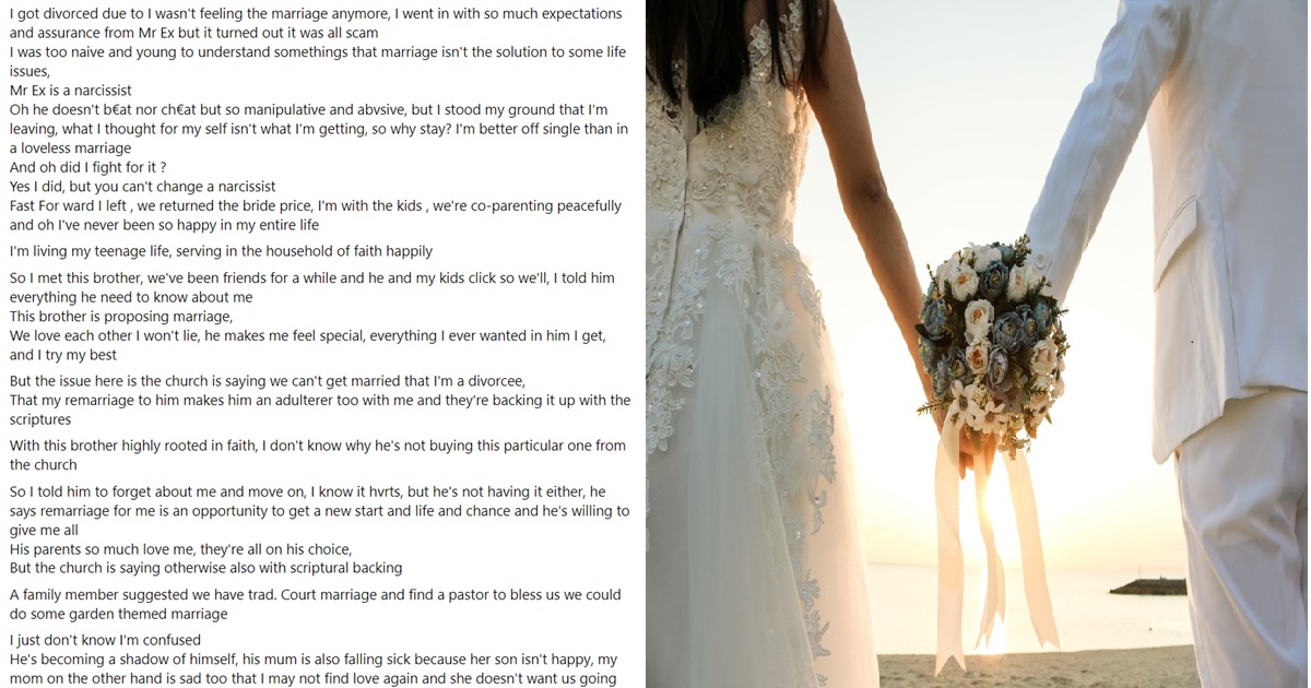 "We love each other but my church is saying I cannot get married as a ...