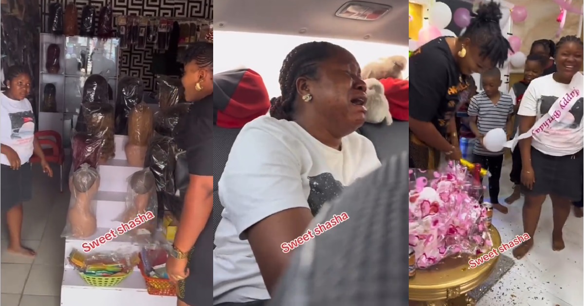 Emotions flow as a woman pranks loyal house help on her birthday ...