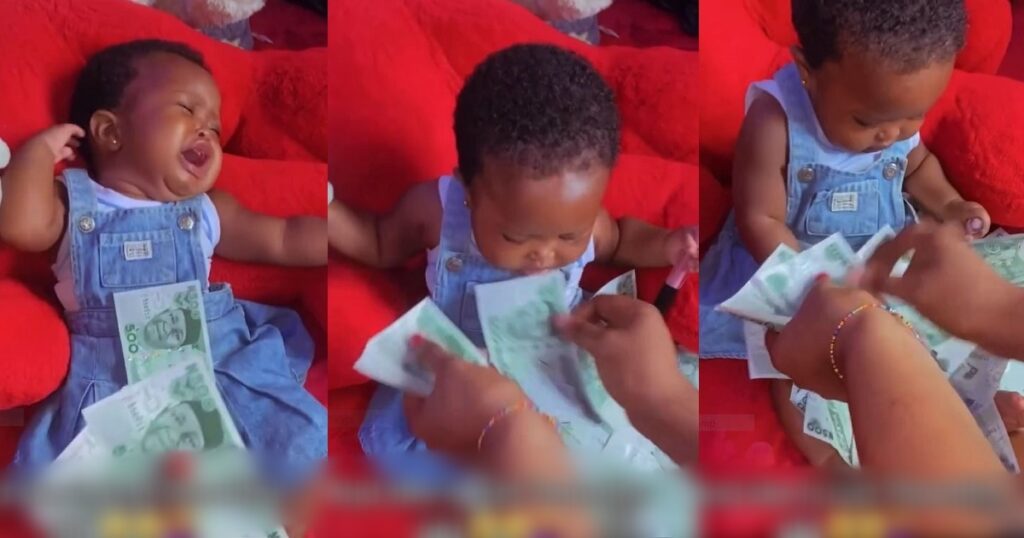 Moment Baby Stops Crying When Sprayed With Money Stirs Reactions Online ...