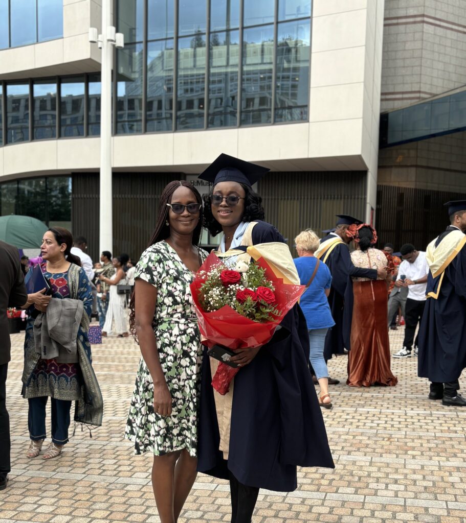 Nigerian lady recreates graduation photo with her mother as she bags ...
