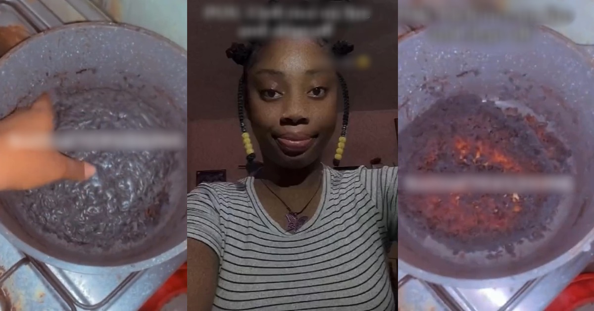 Lady shares what happened to her pot after she slept off while cooking ...