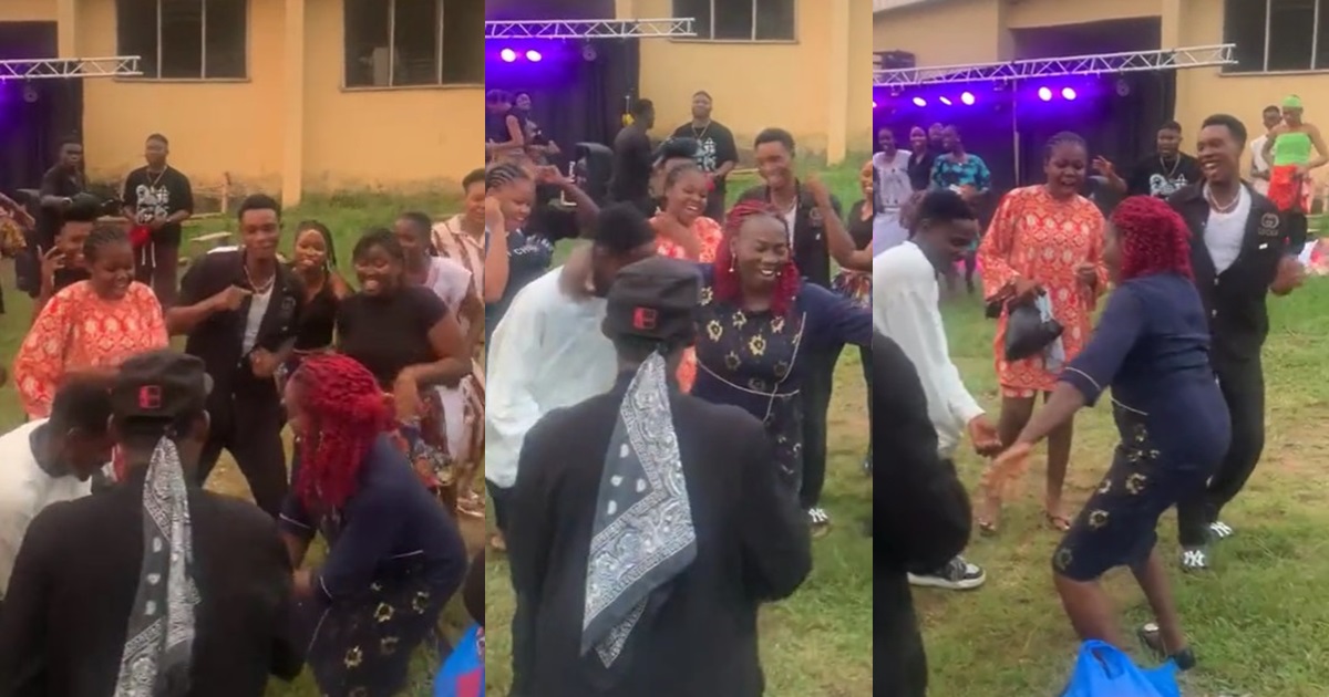Jubilation erúpts as a female lecturer shows off dancing skills at her students' party (VIDEO ...