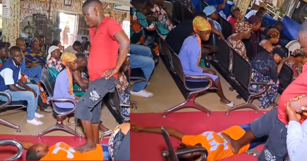 Reactions as Nigerian pastor uses his powerful legs to drive dǝmons out ...