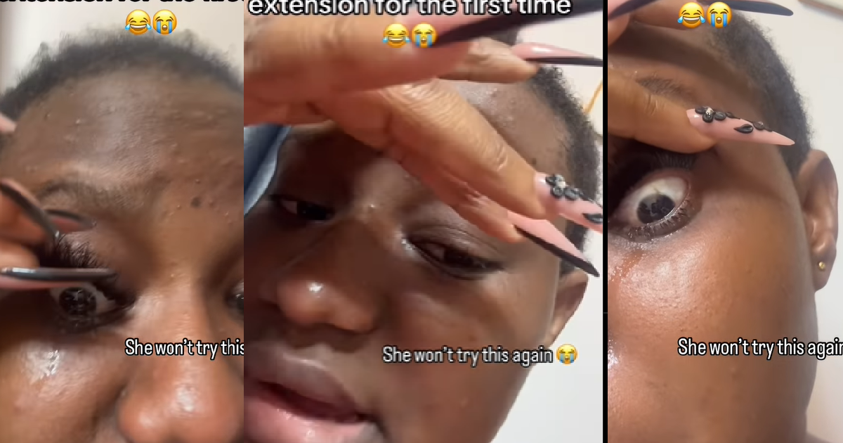 "She won't try this again" – Lady Shares Her Experience Fixing Lashes ...