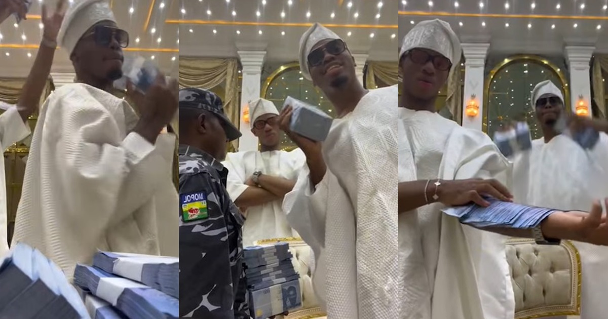 Online users reacts to video of Okoya's children and a Nigerian police ...