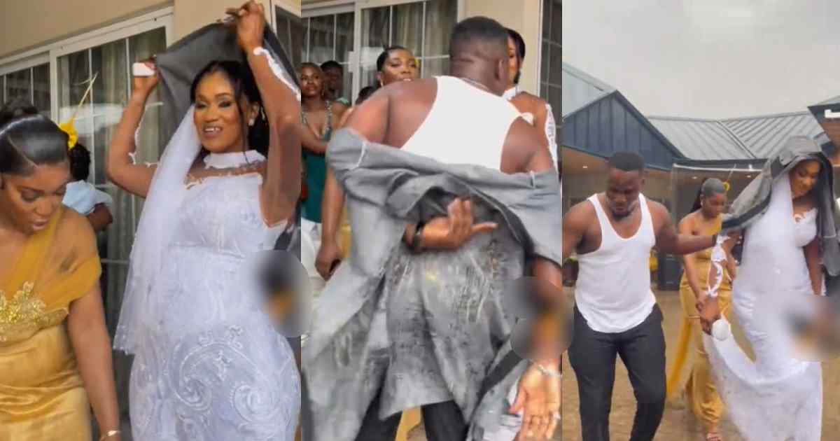 Online users stúnned after a wedding MC removed his shirt for the bride ...
