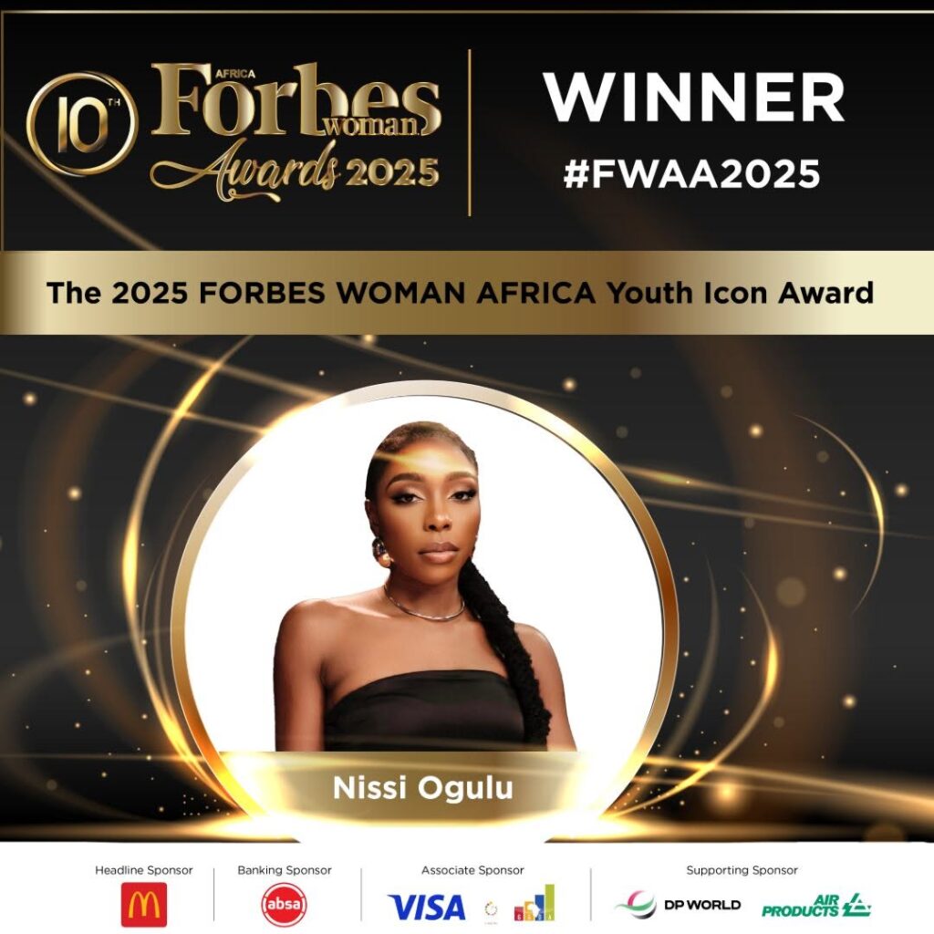 Singer Burna Boy's sister, Nissi Ogulu, wins the 2025 Forbes Woman ...