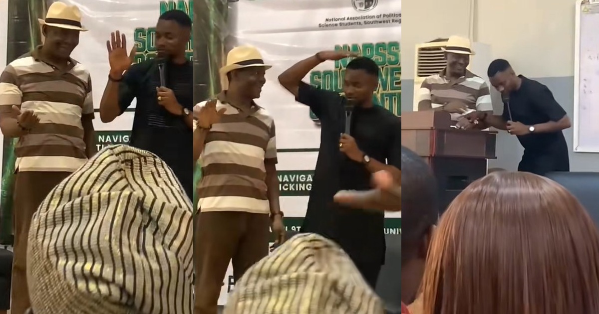 Hilarious moment an MC taught a university professor how to dance the ...