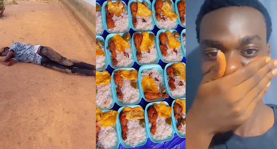 University student jubilates after selling 150 packs of food in a day ...