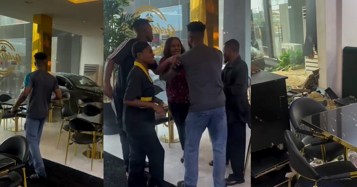 Moment Security Guard Crashes Car into Restaurant on Chevron Drive ...