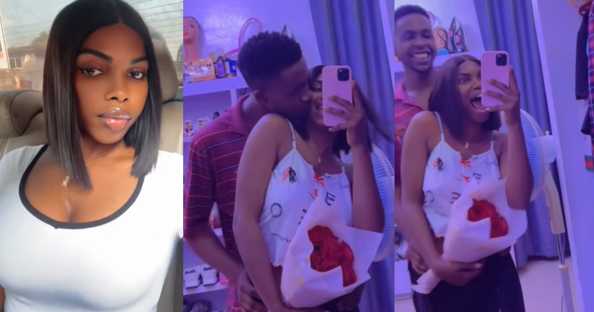 Lady stúnned as her younger brother k!sses her after paying him to act like her boyfriend in a ...