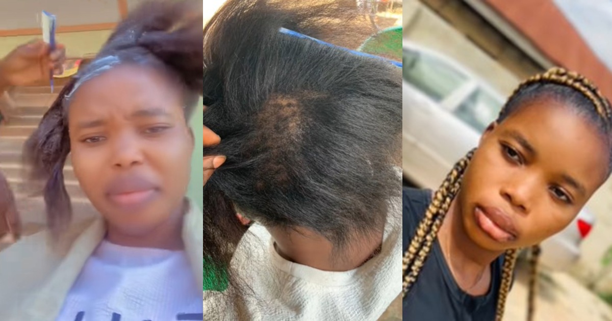 "That first and last time I relaxed my hair" – Lady says as she súffers ...