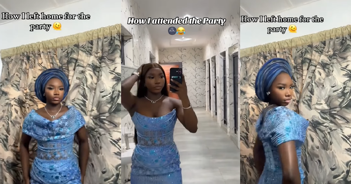 Lady shares how she left home for an event versus how she looked during ...