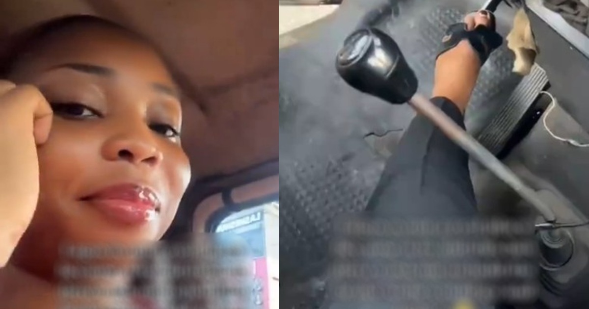 Lady holds the brake while driver rushes into a fight in Lagos ...
